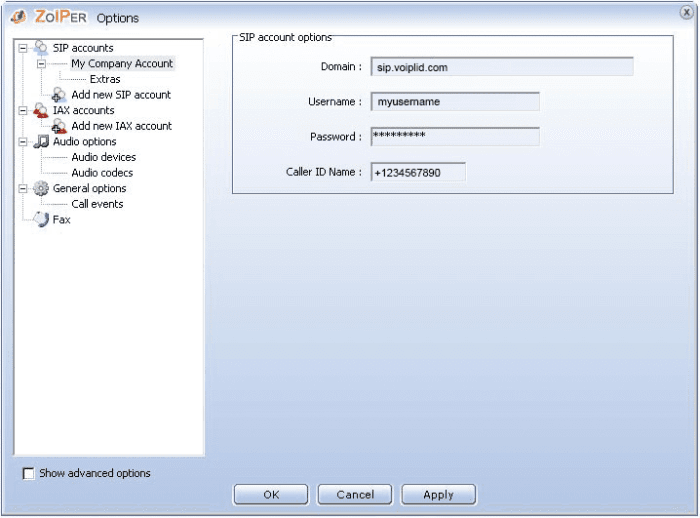Zoiper Soft Phone SIP Trunk Setup – Next you will need to setup